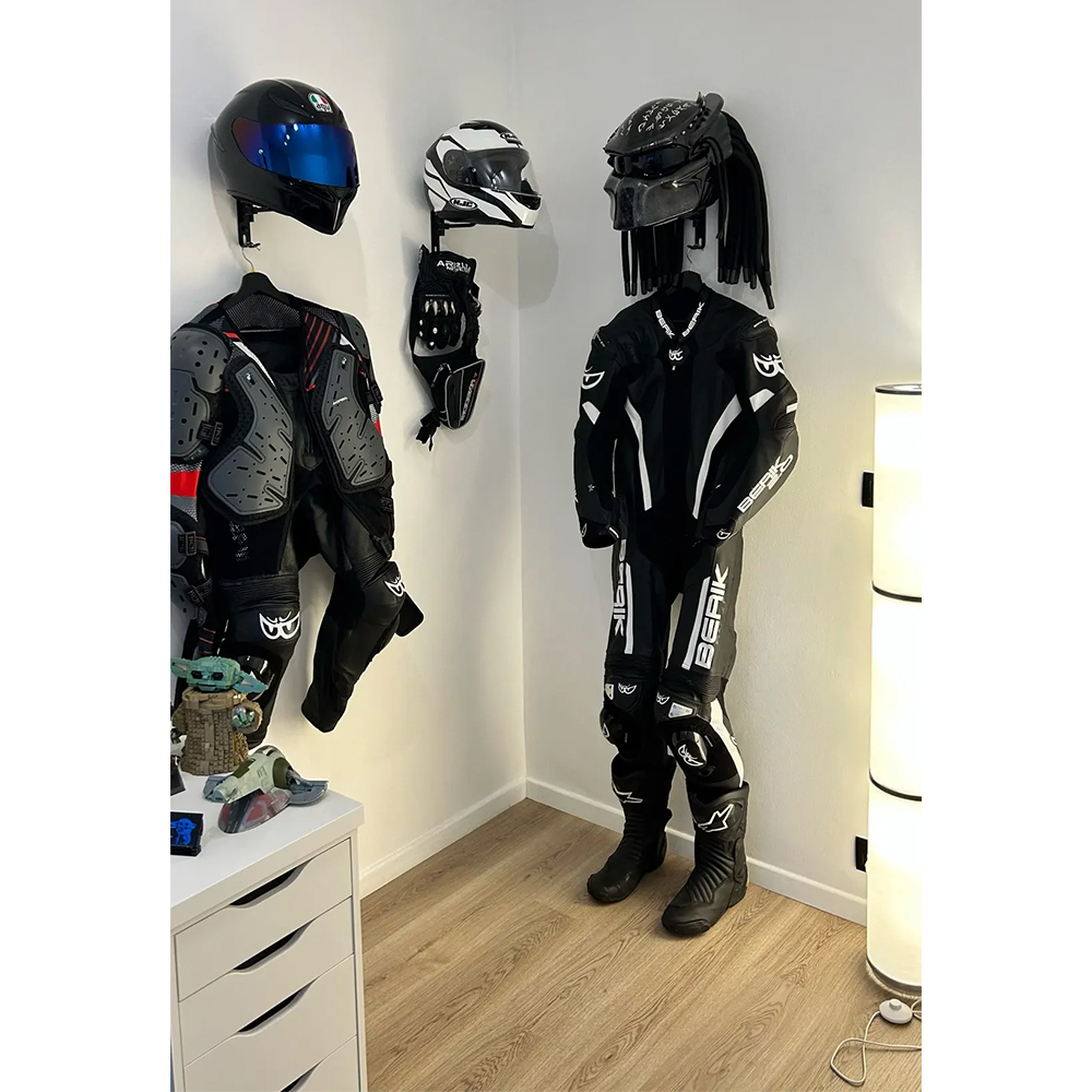 Motorcycle helmet holder rack 180° helmet rotation bicycle helmet caps ...