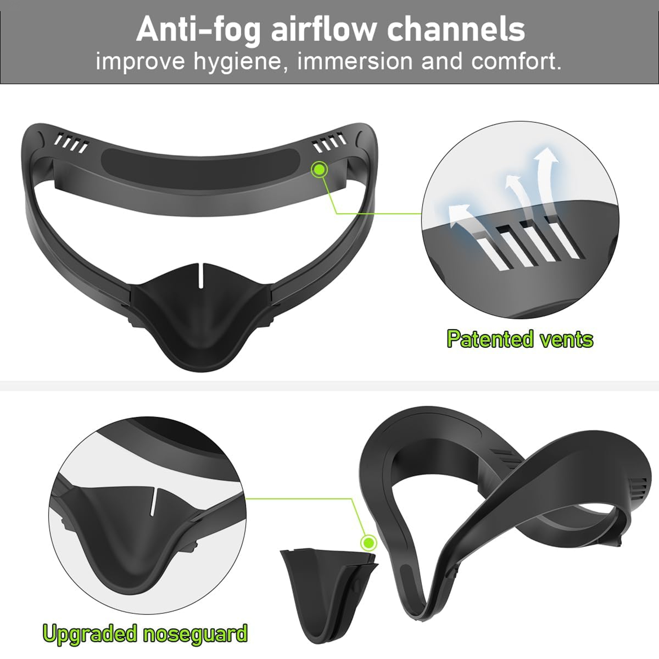 1pc Facial Interface & Face Cover Pad for Oculus Quest 2, Sweat-Proof ...