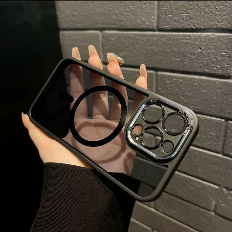 Magnetic Transparent Colorful Frame Phone Case Compatible For iPhone 16 ...