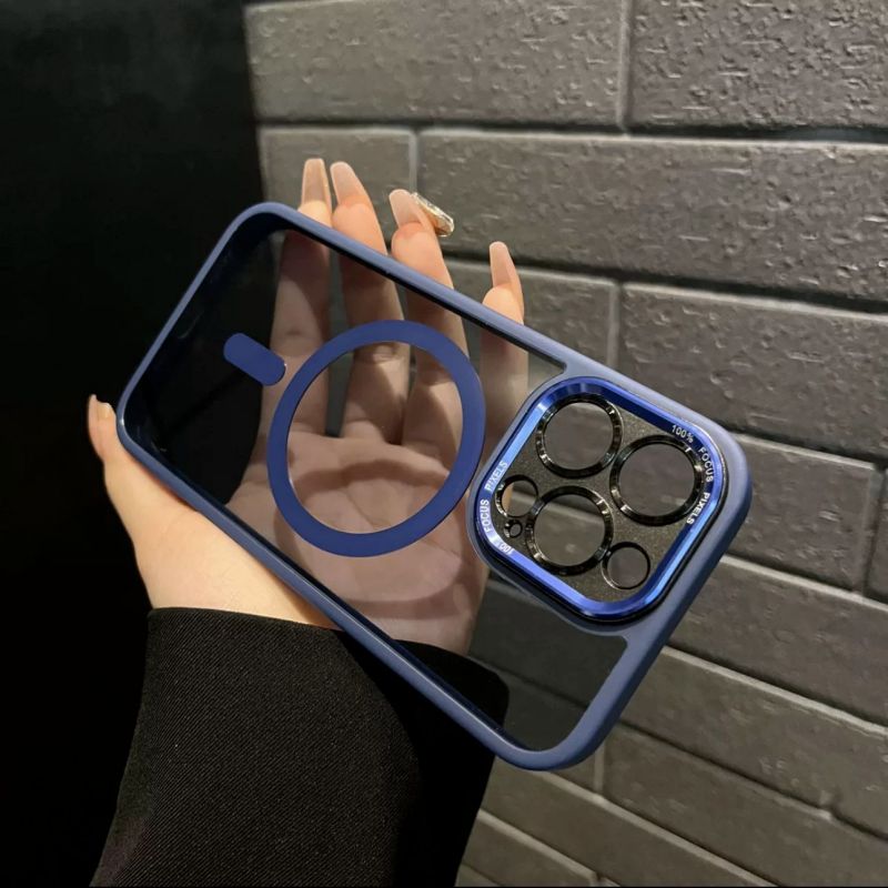 Magnetic Transparent Colorful Frame Phone Case Compatible For iPhone 16 ...