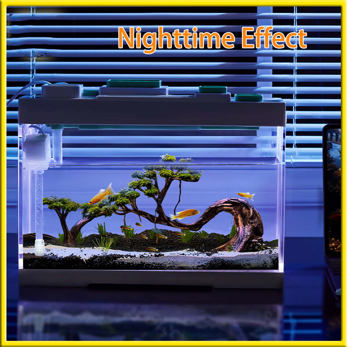 Aquarium With Filter Smart Ecological Fish Tank Aquarium Set With Light ...