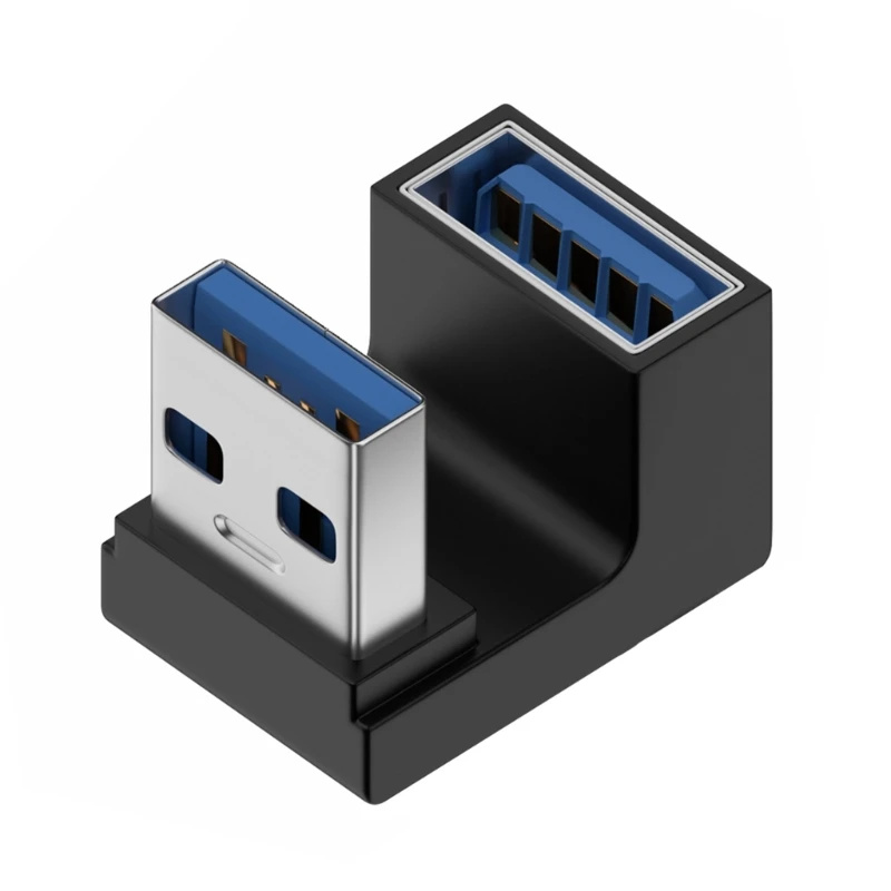 90 Degree USB 3.0 Male to Female Right Angle Extension Adapter USB ...