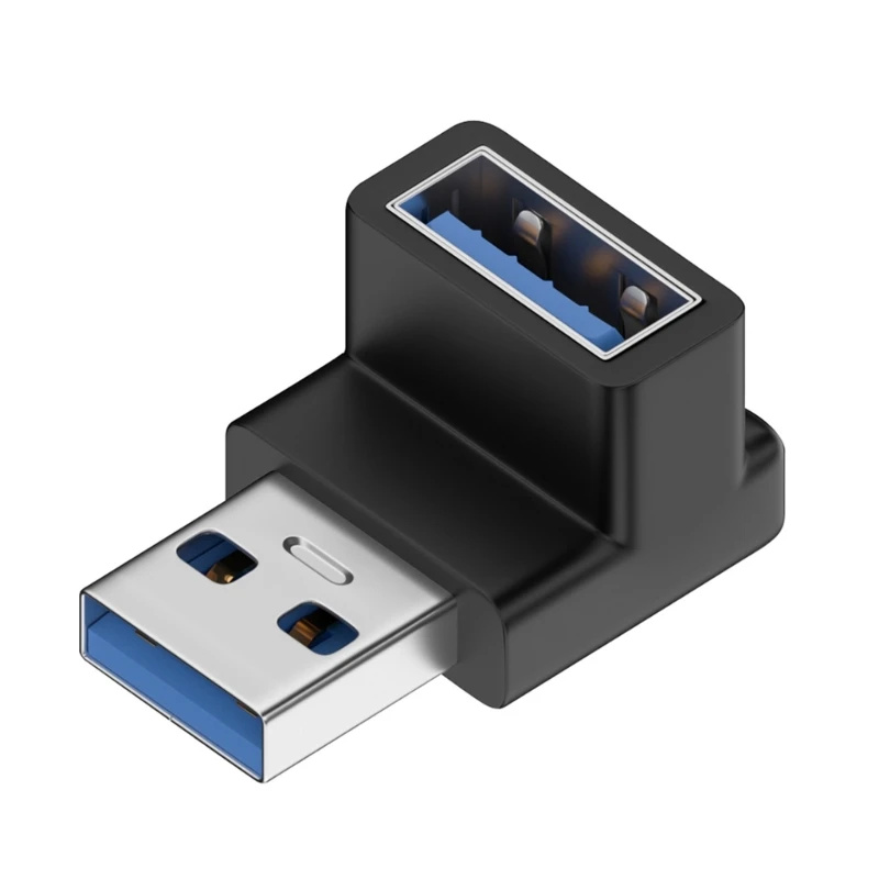 90 Degree USB 3.0 Male to Female Right Angle Extension Adapter USB ...
