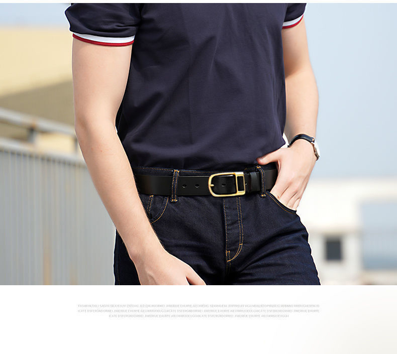 Leather For Men's High Quality Buckle Jeans Cowskin Casual Belts ...