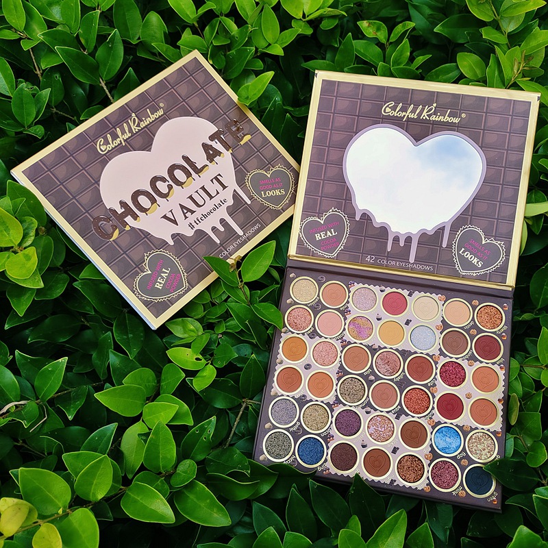 Chocolate 42 Color Eyeshadow Mashed Potato Earth Color Glitter Sequin ...