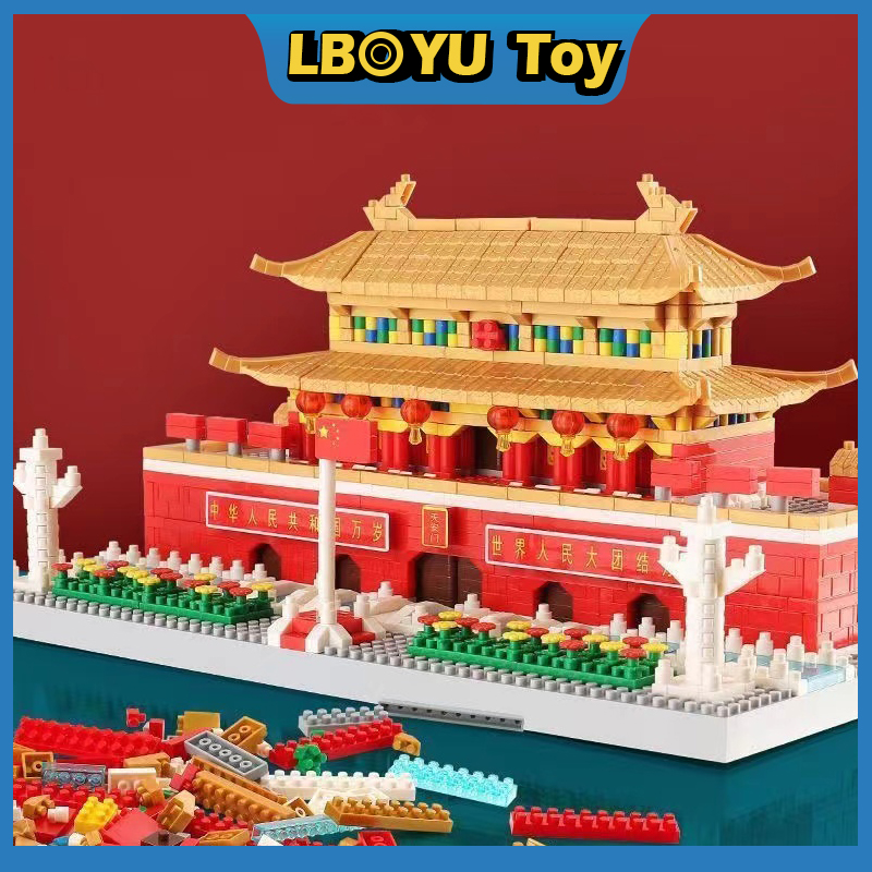 【LBOYU】Chinese Block Bangunam Mini Block Garden Nano Balok Chinese ...