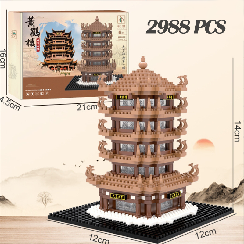 【LBOYU】Chinese Block Bangunam Mini Block Garden Nano Balok Chinese ...