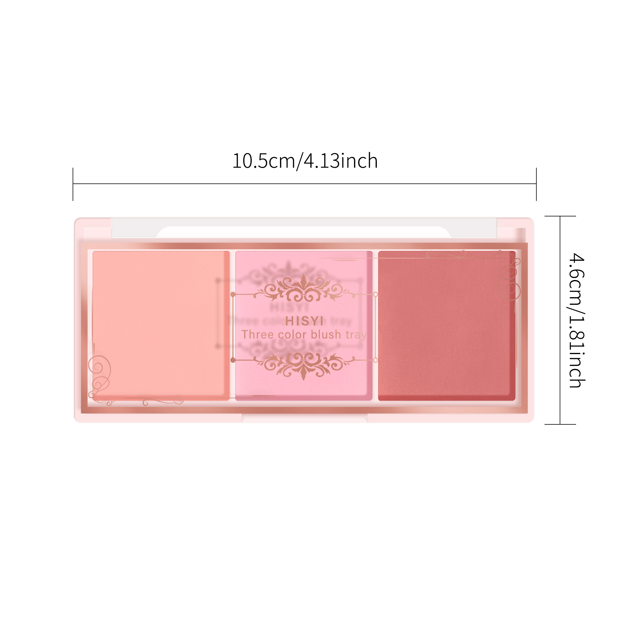 HISII Tricolor Blush Natural Delicate Color Rendering, Non-Flying Pink, Matte Rouge, Makeup ...