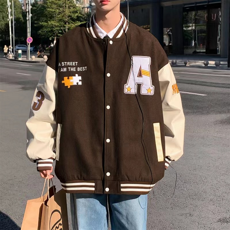 WD Korean Aesthetic jacket for men style casual vintage jacket baseball ...