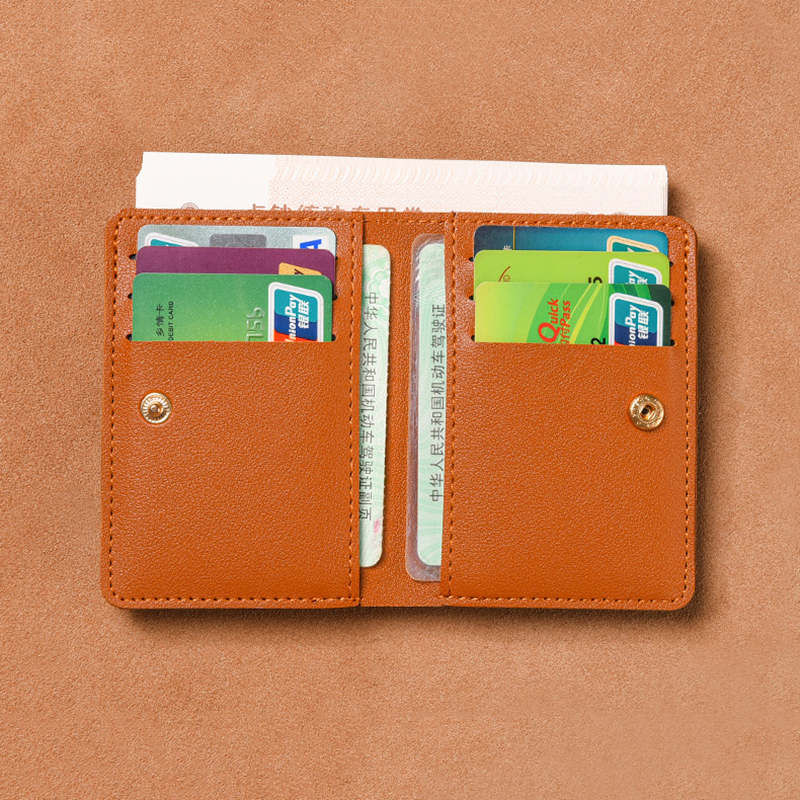 Minimalist Leather Card Case - Stylish Compact Wallet For Daily ...