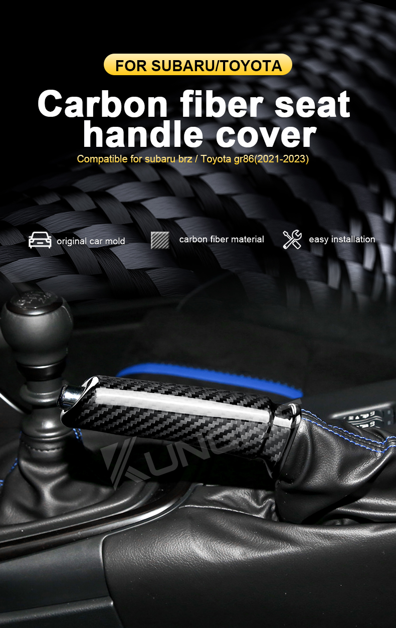 For Subaru BRZ Toyota GR86 2021-2024 Real Carbon Fiber Car Handbrake ...