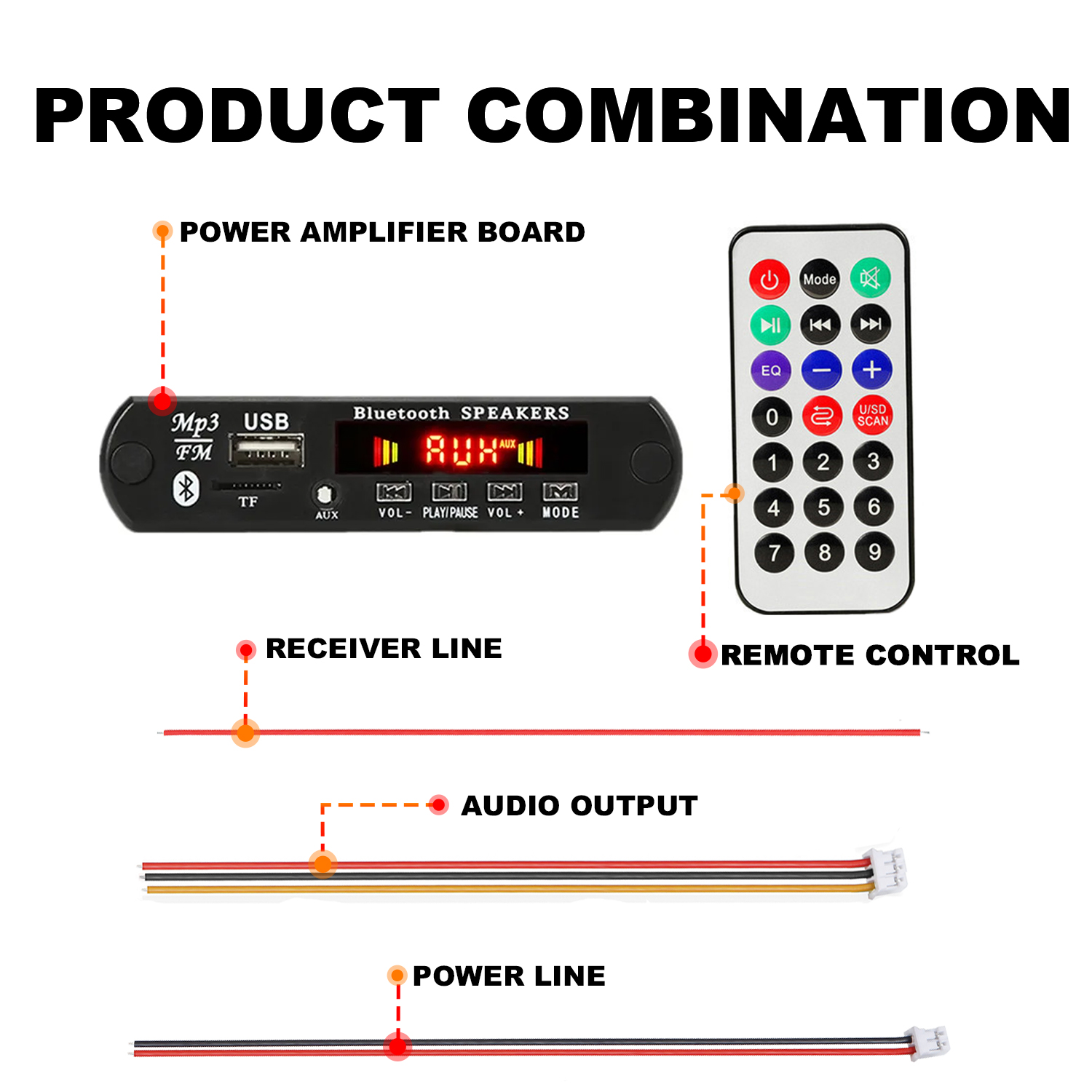 DC 12V Bluetooth 5.0 Kit Wireless MP3 Audio WMA Music Player Module ...
