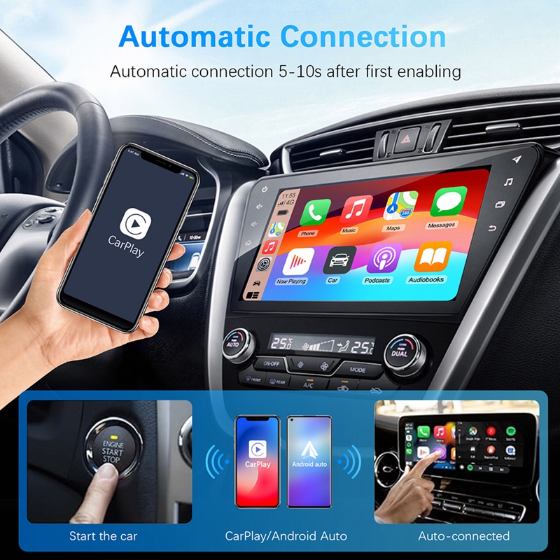 Mini Wired to Wireless 2 in 1 AI Box Carplay 5G Wif & Bluetooth 5.0 ...