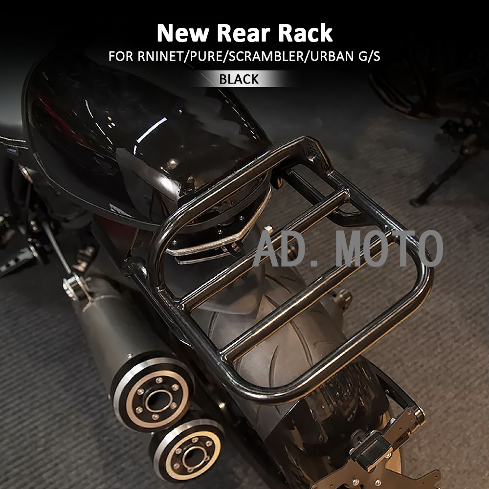Motorcycle RNINET Rear Rack Luggage Holder Passenger Hand Rail Bar Grip ...