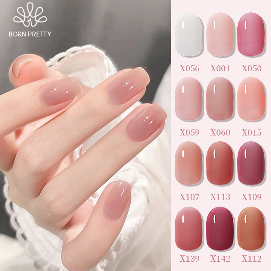 XEIJAYI 7.3ml Gel Nail Polish in Ice Transparent Milk White - A Popular ...
