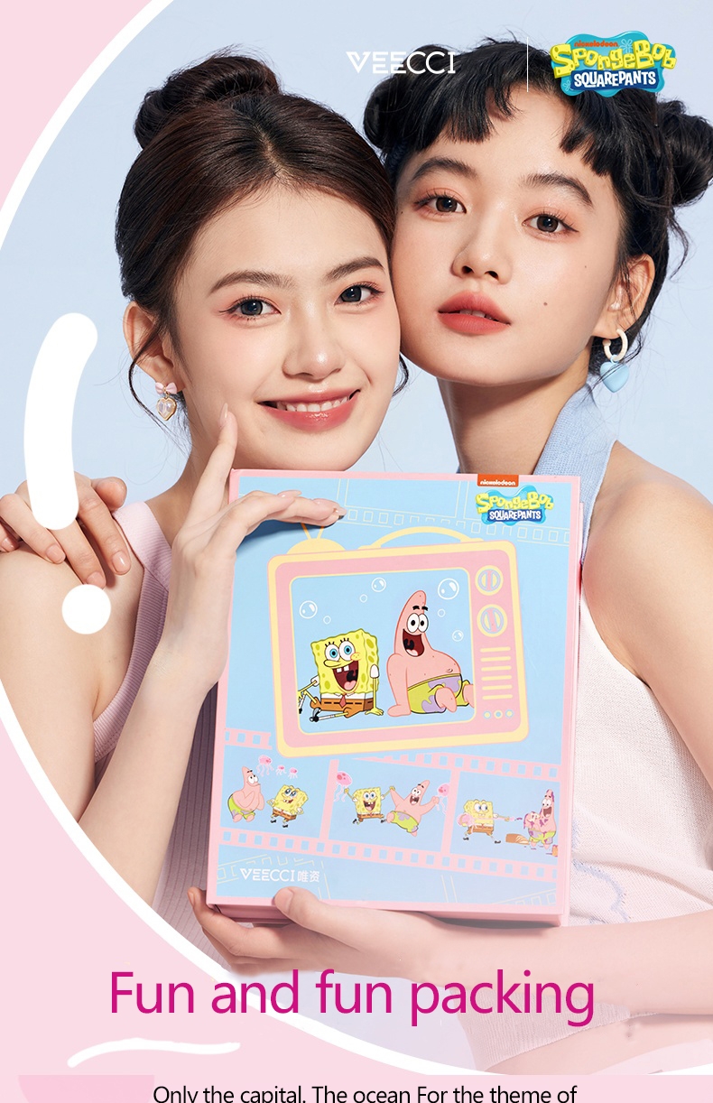 VEECCI x SpongeBob SquarePants Cosmetic Set Cosmetic Gift Box | Shopee ...