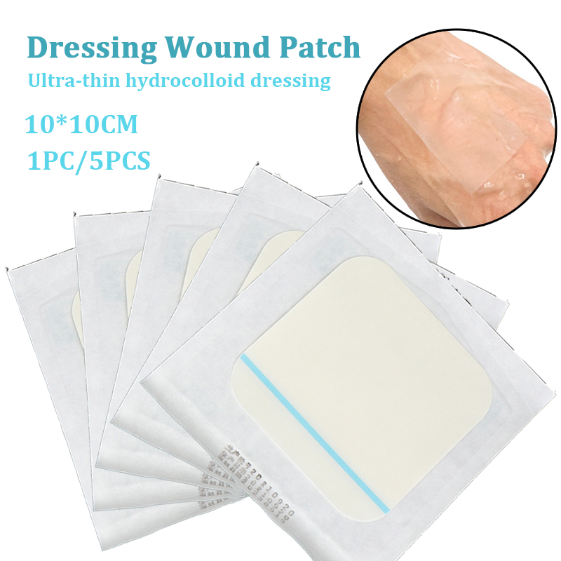 1PC/5PCS Hydrocolloid Adhesive Dressing Wound Dressing Thin Healing Pad ...