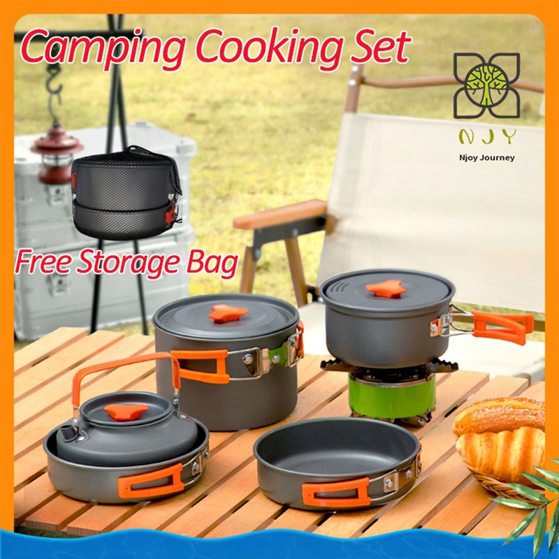 【NJY】Picnic Set Food Grade Aluminum Camping Cooking Set Outdoor Cooking ...