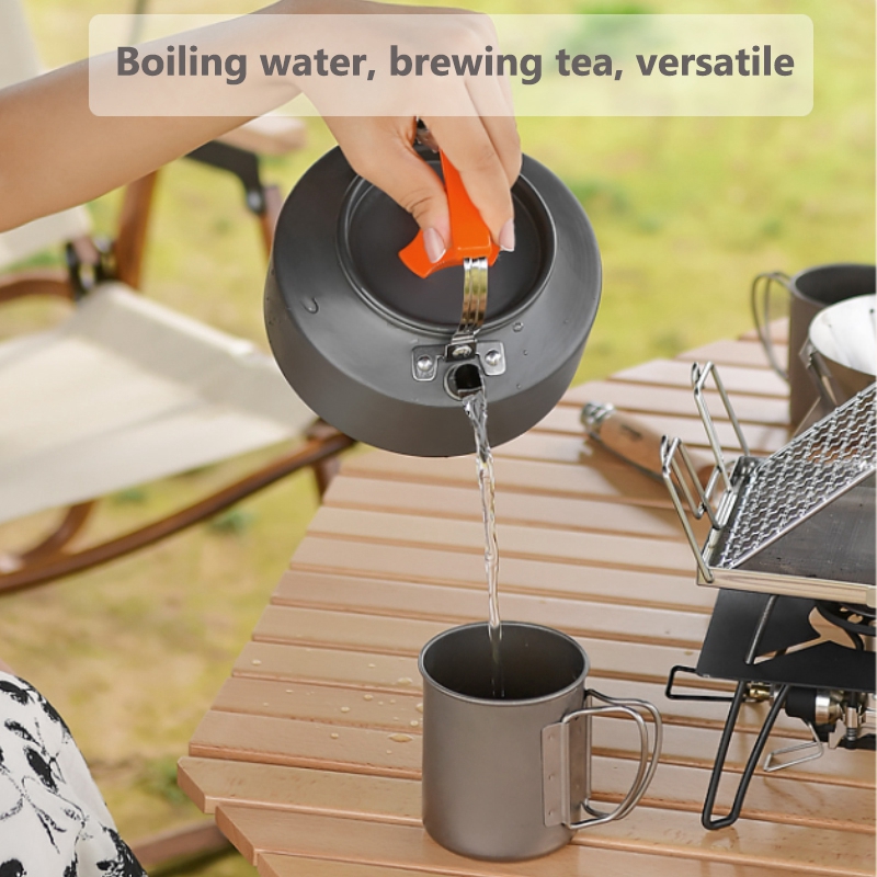 【Local shipment】outdoor portable stainless camping cooking pot set ...