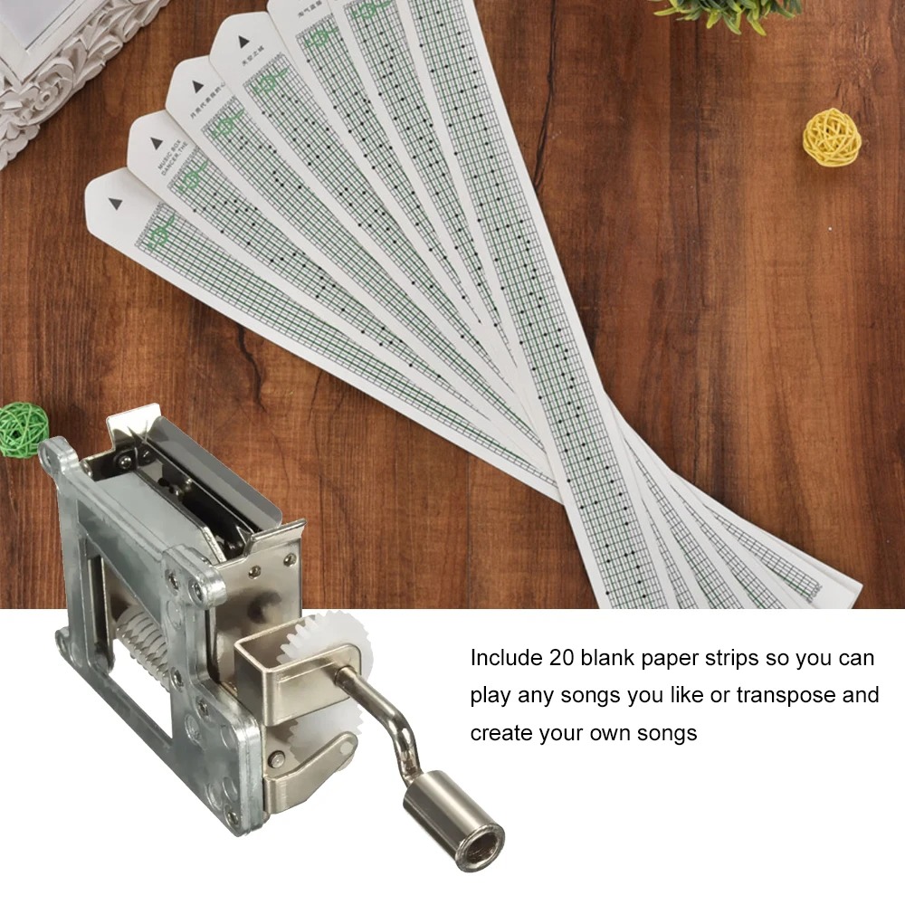 KOShobby DIY 15-Note Music Box Movement Hand-Cranked 15 Notes Music Box ...