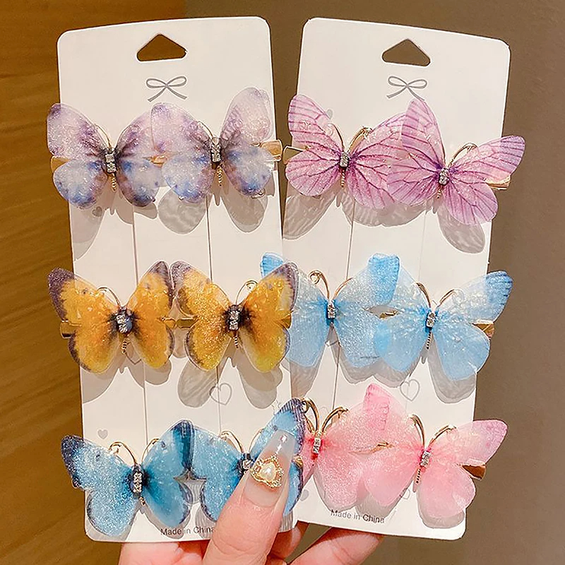 Random Colorful Butterfly Clips For Girls And Women,Hair Clips,Clips ...