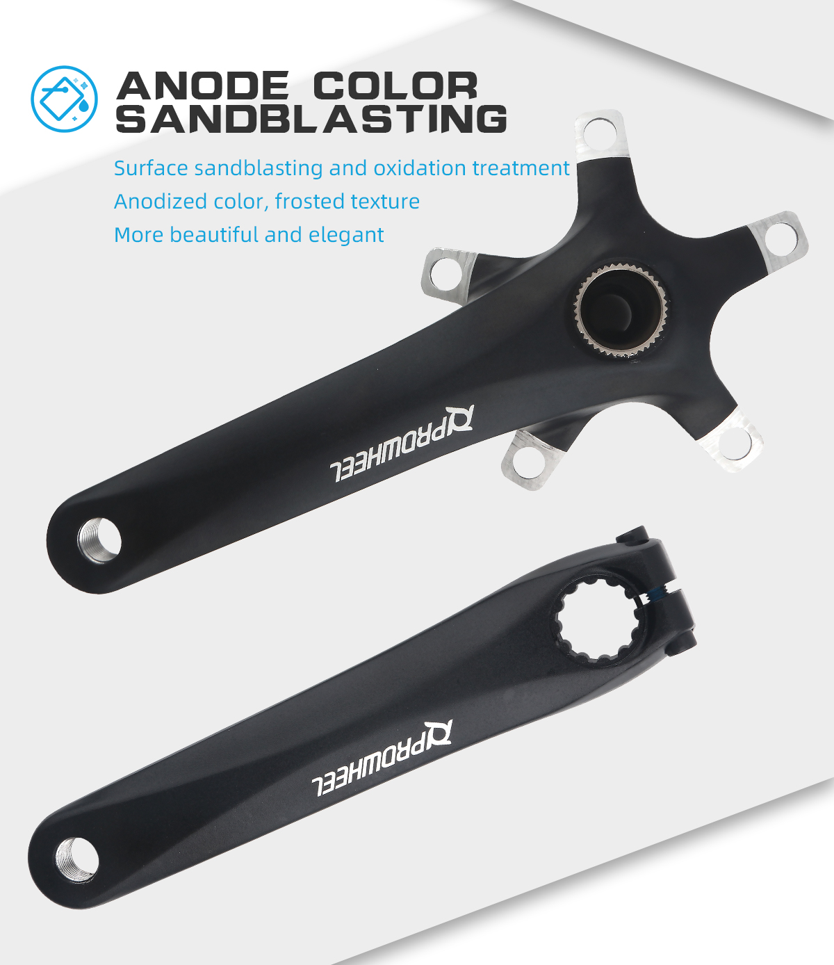 PROWHEEL Road Bike Crankset 110 BCD 170mm DECKAS 36T-52T Sprocket Chainrings 5 claws crank ...