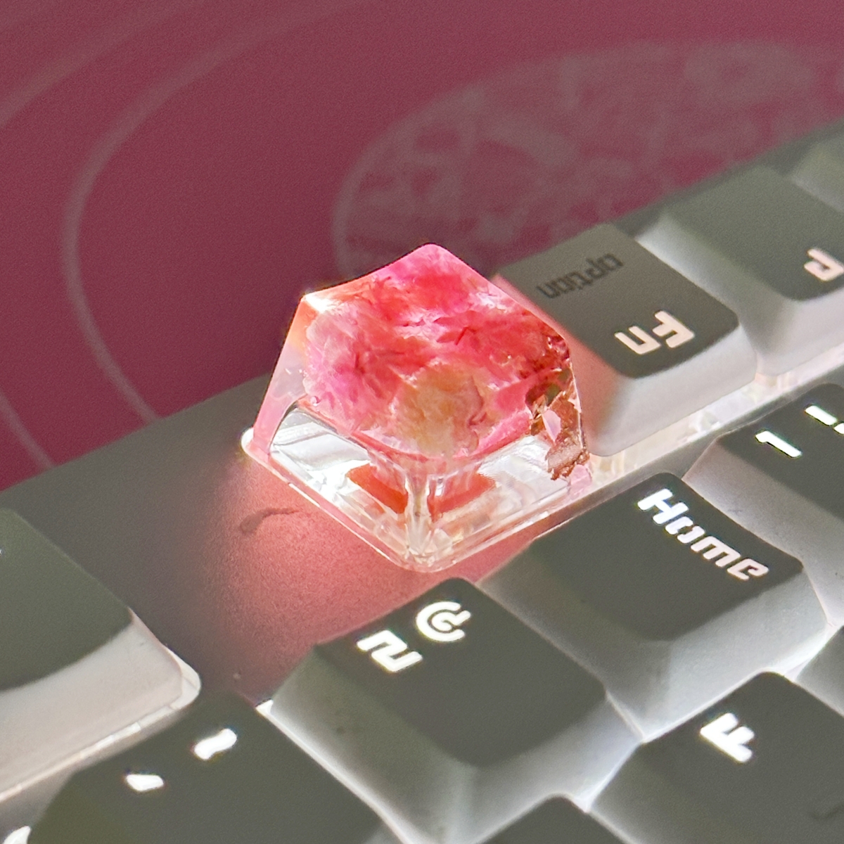 1Pcs Red Yellow Blue Purple Pink Big Baby's Breath Keycaps Pink Small ...