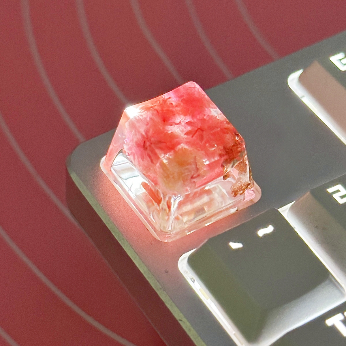 1Pcs Red Yellow Blue Purple Pink Big Baby's Breath Keycaps Pink Small ...