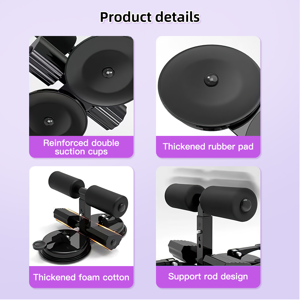 【with rope】SOARFLY Upgraded Double Suction Cups Sit Up Bar Stand Tool ...
