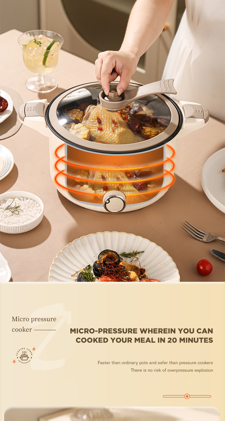 DreeporMicro Pressure Cooker Multi Pressure Cooker Stew Pot Non-stick ...