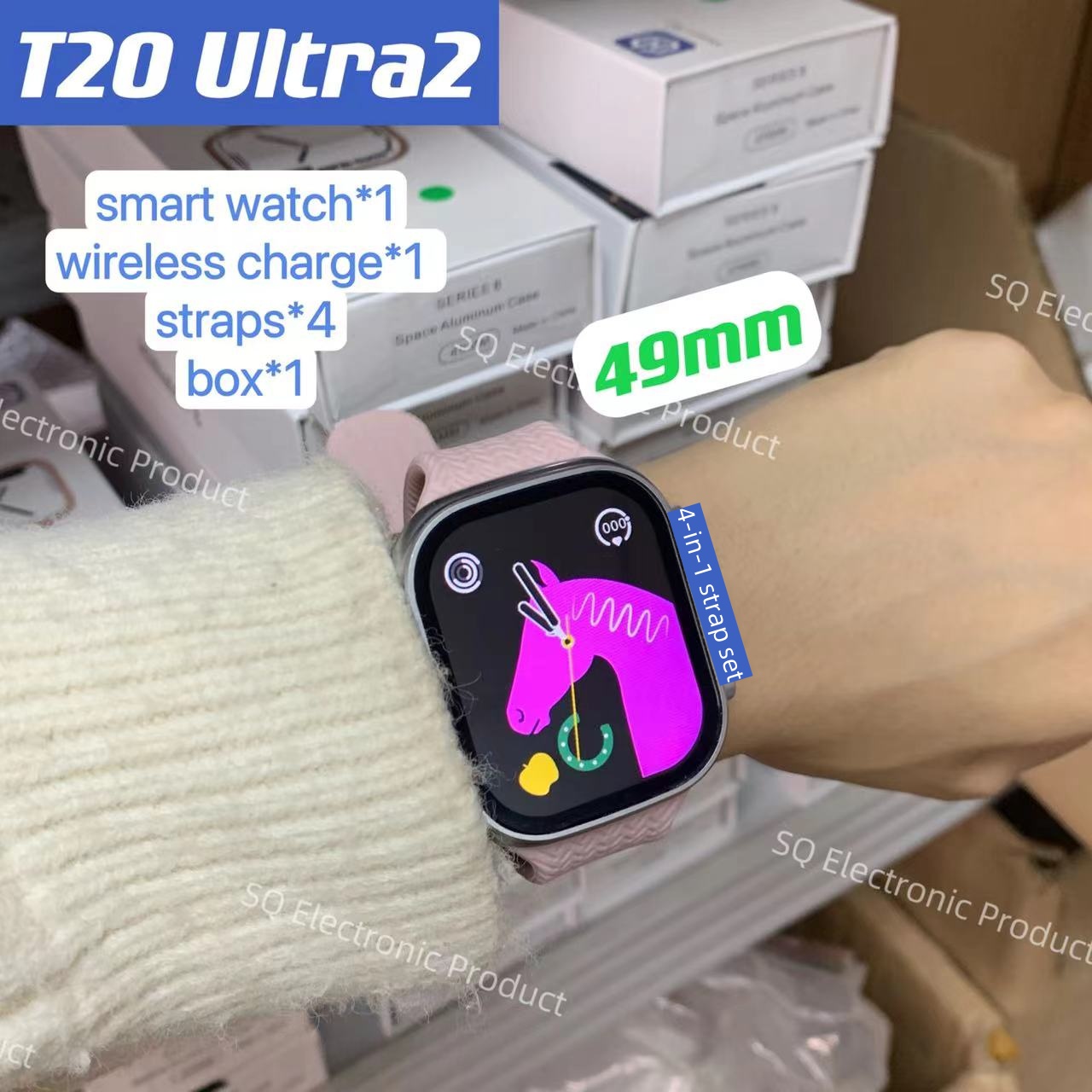【24-hour shipping】4+1 Ultra 2 smartwatch with 4 straps set suitable for ...