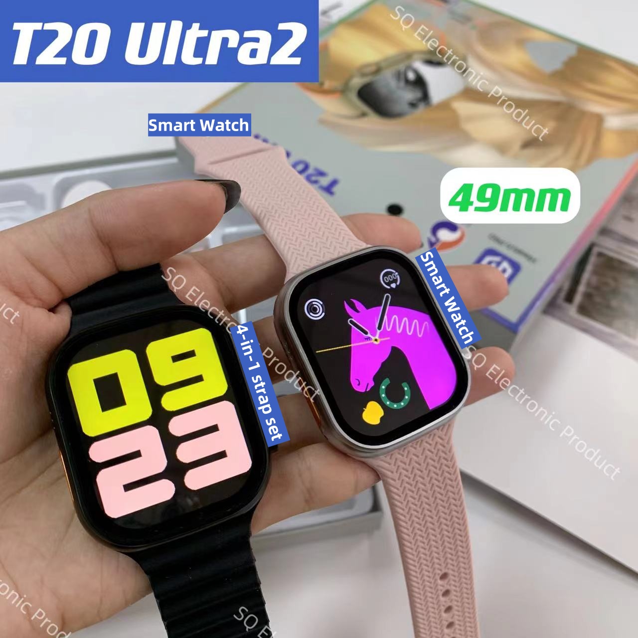 【24-hour shipping】4+1 Ultra 2 smartwatch with 4 straps set suitable for ...