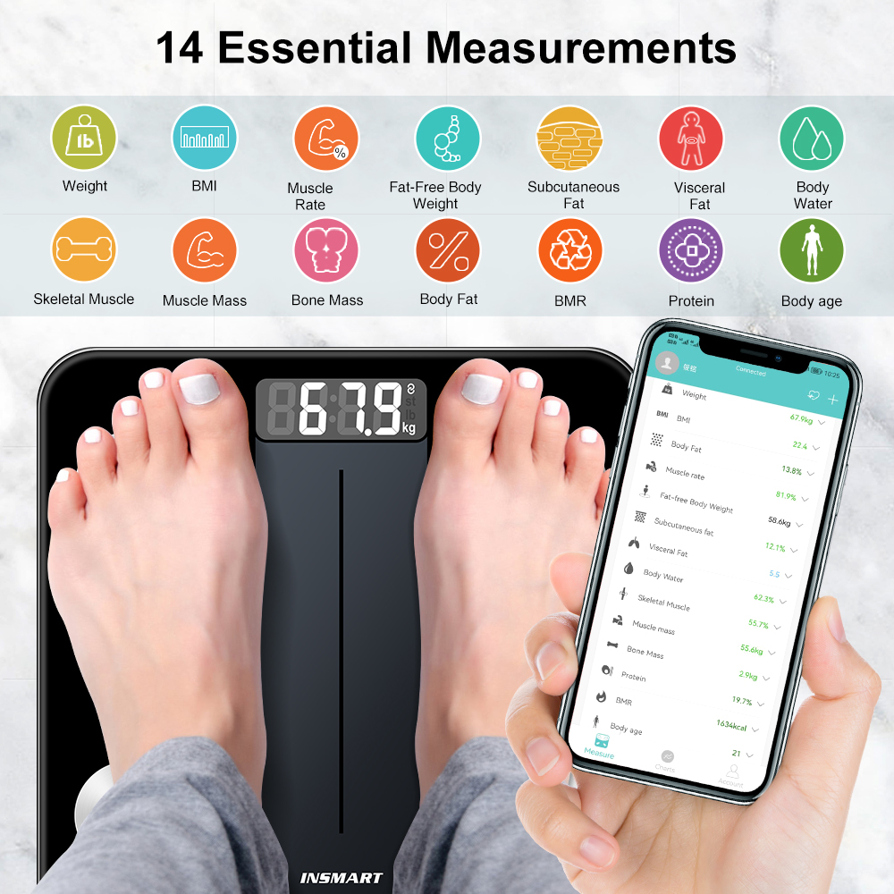 INSMART weighing scale human weighing scale weight scale for body ...