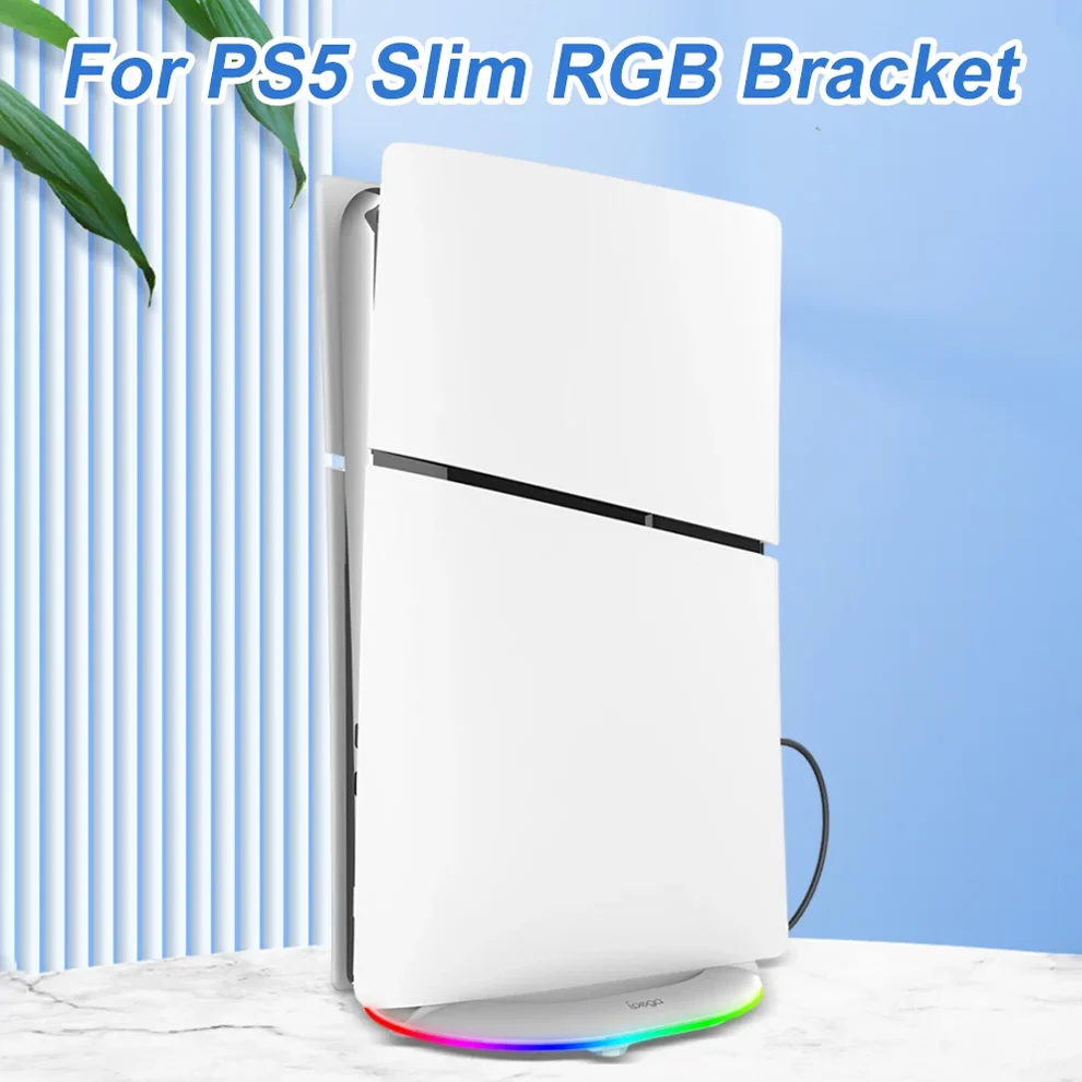 Jomaa LED Stand Suitable for PS5 Thin Console with 14 Light Mode Base ...