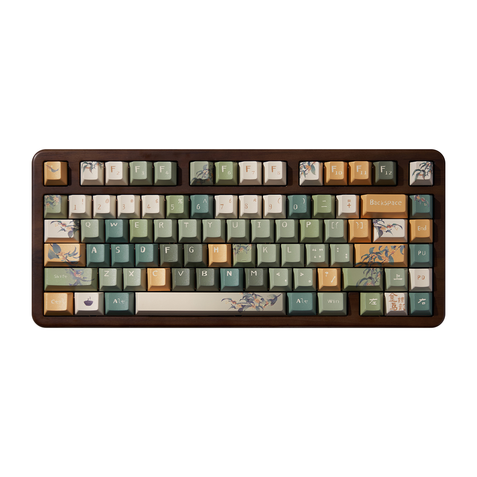 Oolong tea PBT Keycap Cherry Profile DYE-SUB Personality Keys For ...
