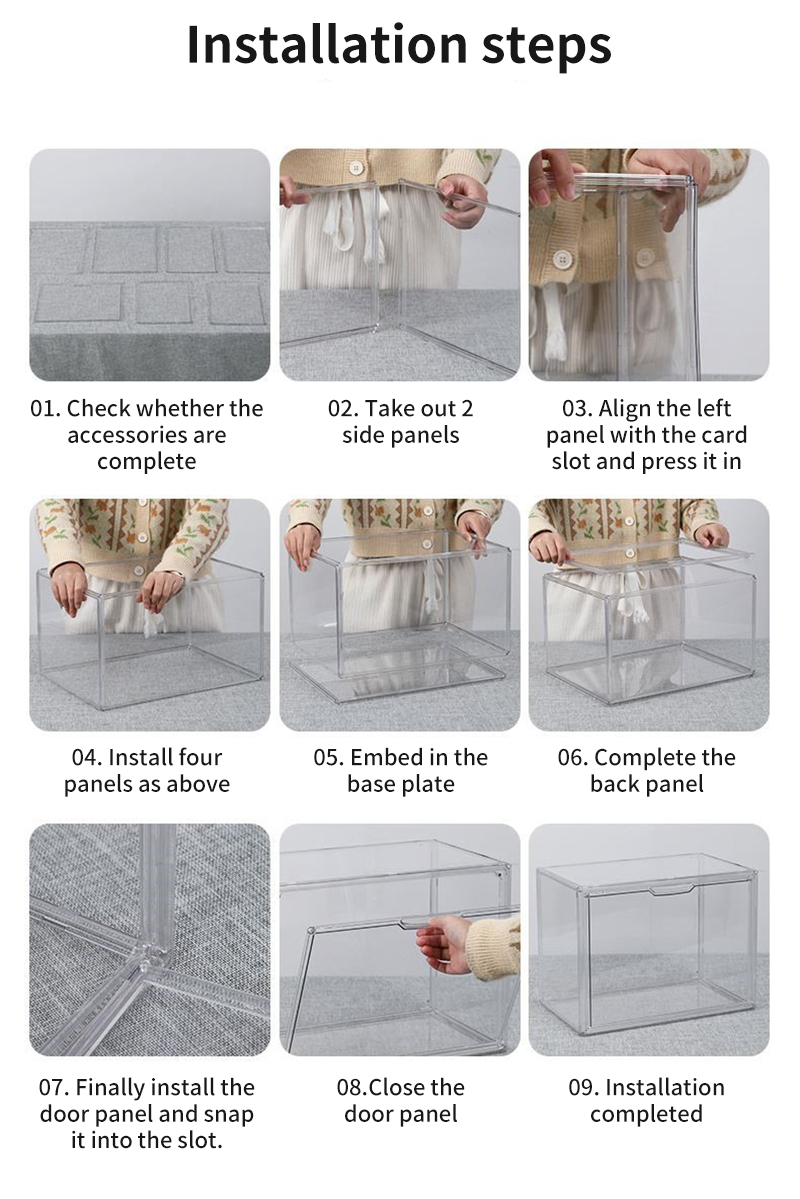 Acrylic box for Bag Magnetic door Display box Transparent Storage Box ...