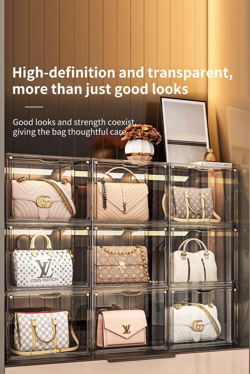Acrylic box for Bag Magnetic door Display box Transparent Storage Box ...