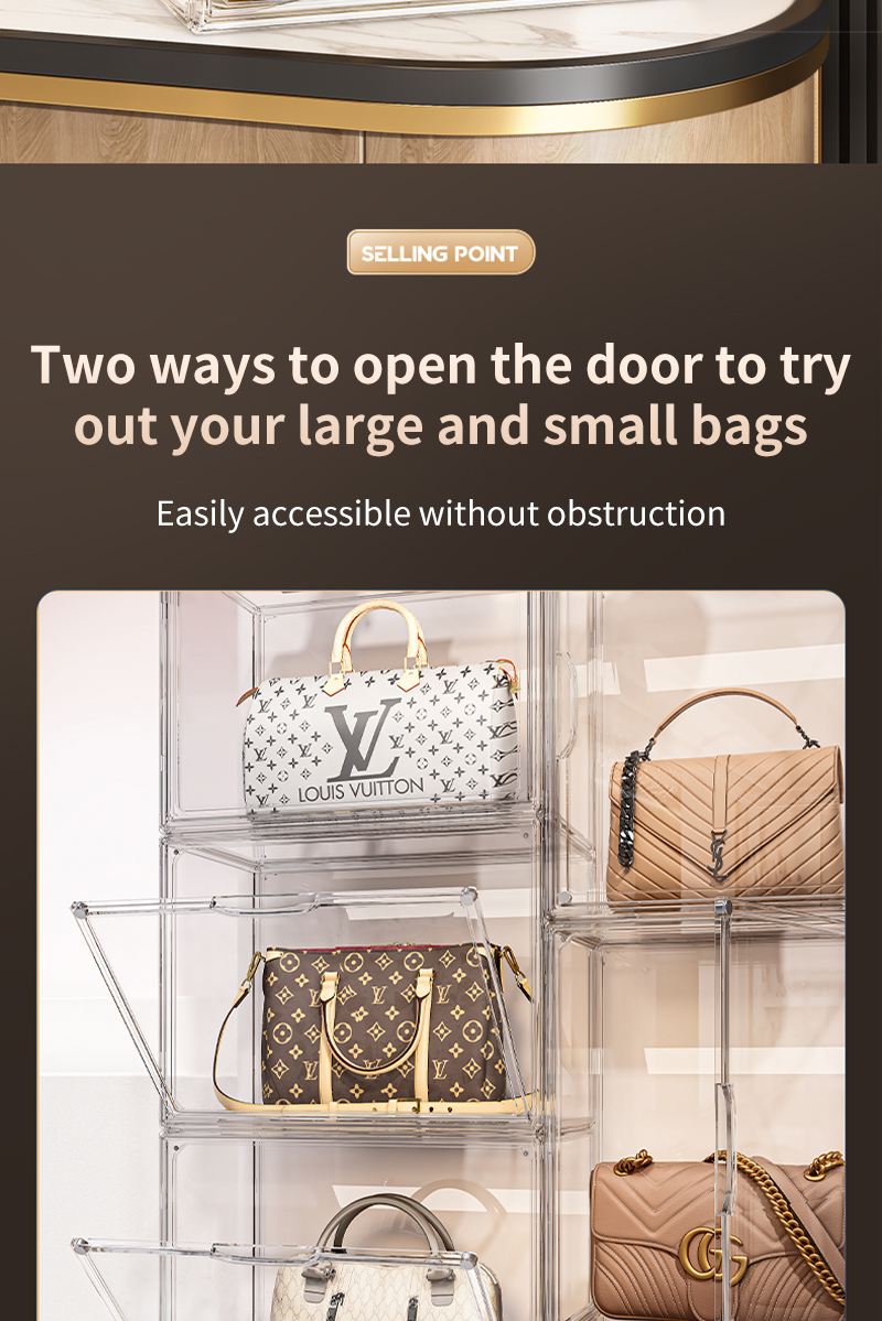 Acrylic box for Bag Magnetic door Display box Transparent Storage Box ...