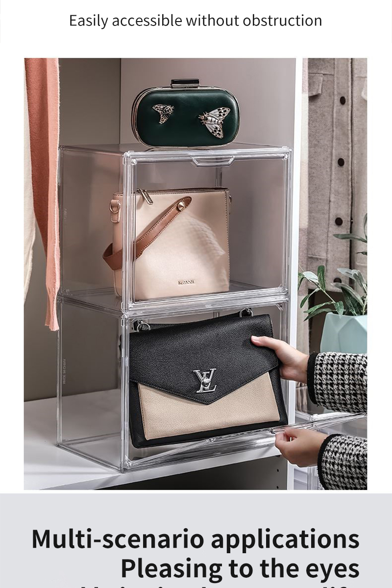 Acrylic box for Bag Magnetic door Display box Transparent Storage Box ...