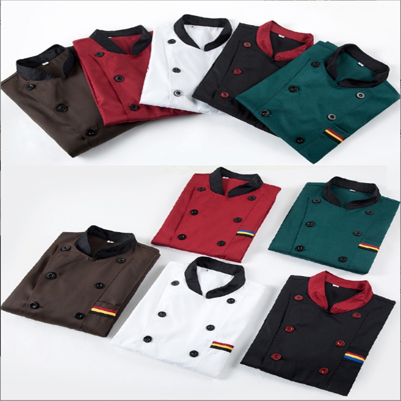 Ready Stock Chef uniform short-sleeved chef costume set for girl women ...