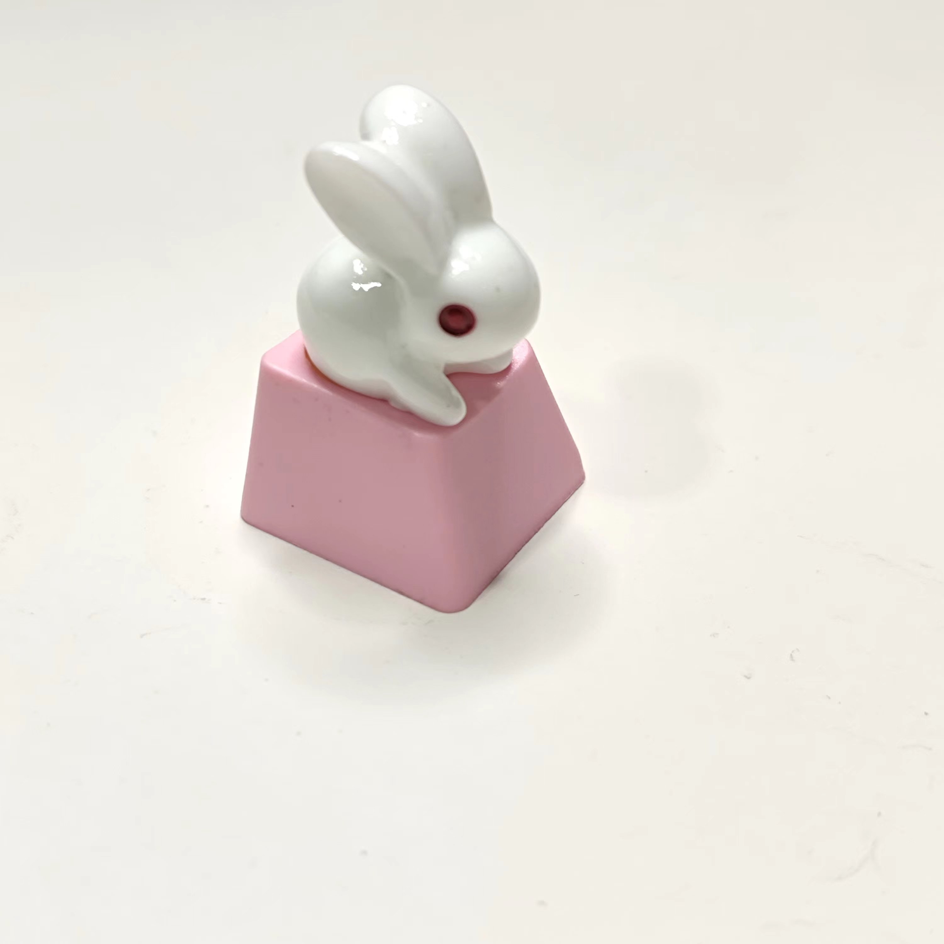 Cute Artisan Keycap PBT Red Bunny Cute Keycap for Mechanical Keyboard ...