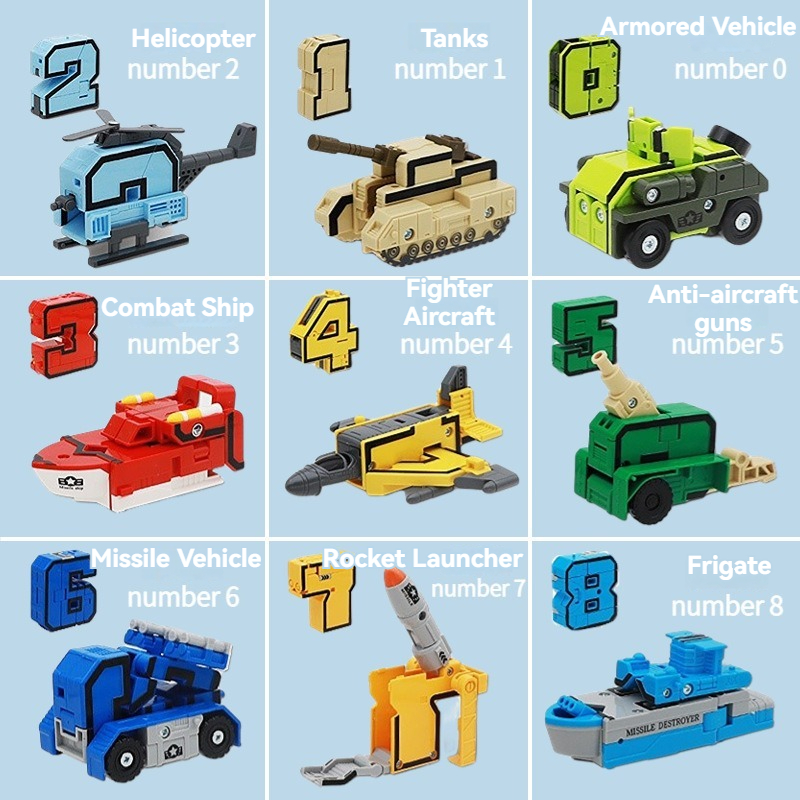 Number Deformation Robot Toys, Assemble Building Blocks Kits Digital ...