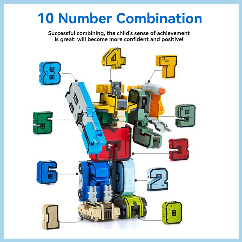 Number Deformation Robot Toys, Assemble Building Blocks Kits Digital ...