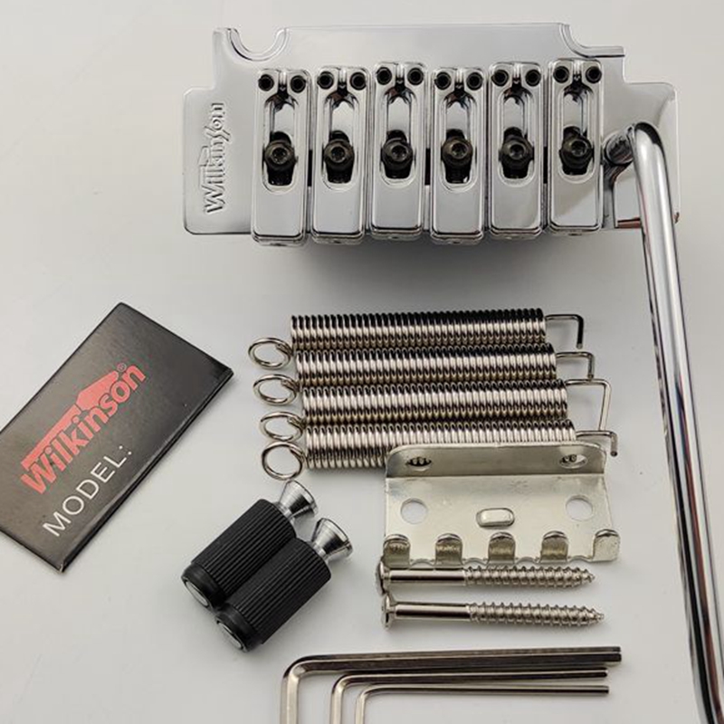 New Wilkinson WVS50K Guita Tremolo Bridge With matching Satin Saddles ...