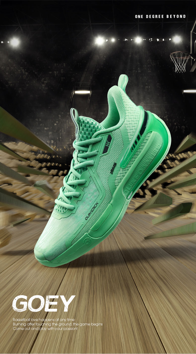 361 Degrees Dvd Goey Men Basketball Shoes Mesh Breathable Cushioning ...