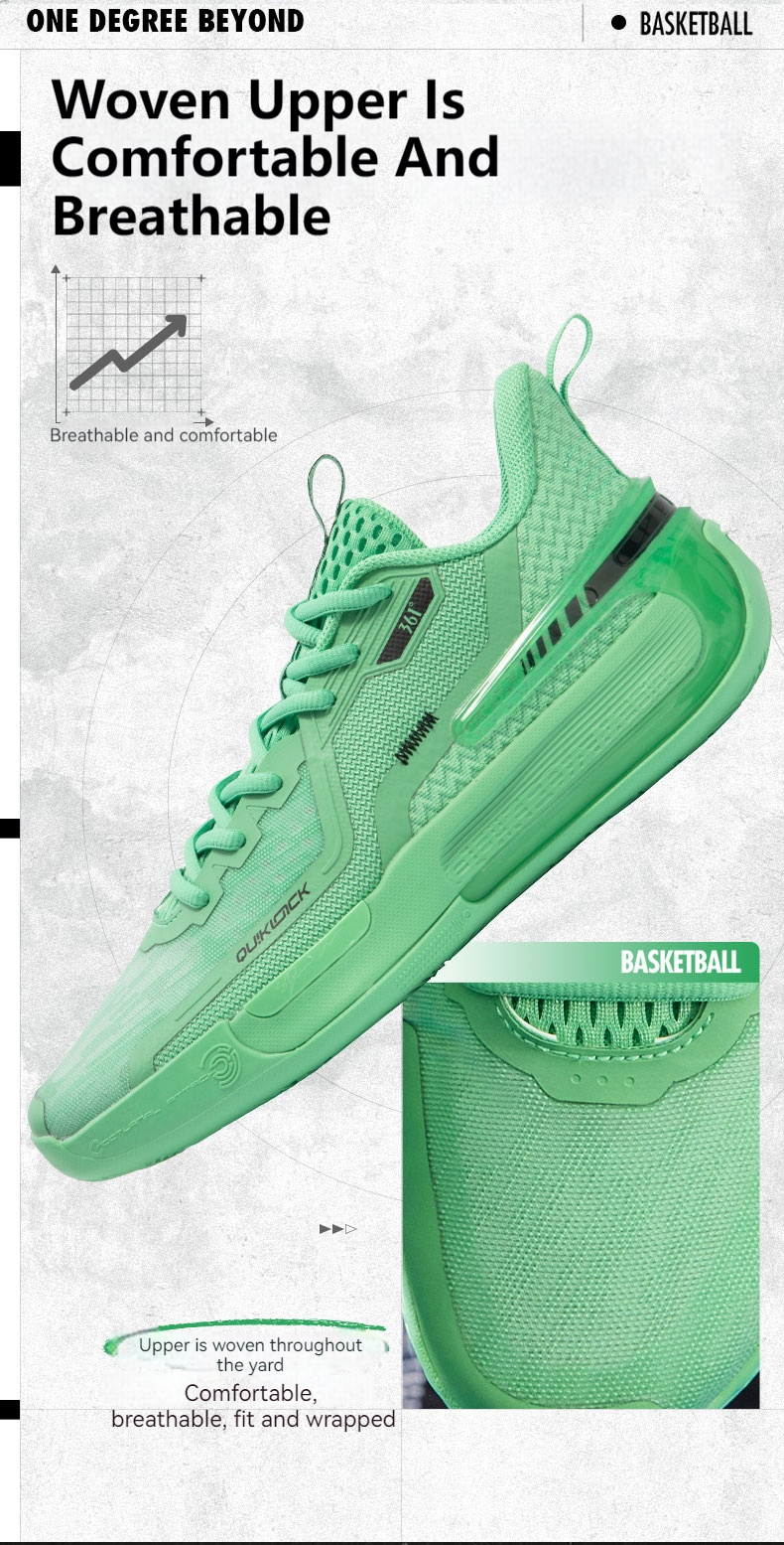 361 Degrees Dvd Goey Men Basketball Shoes Mesh Breathable Cushioning ...