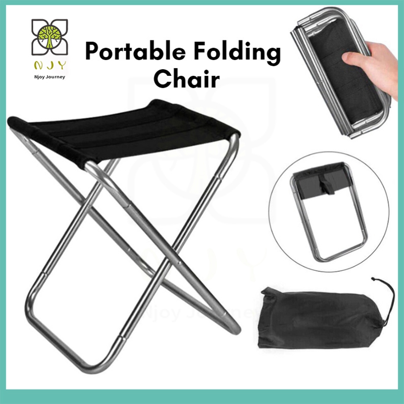 【Local shipment】Portable Outdoor Folding Chair Seat Outdoor Fishing ...