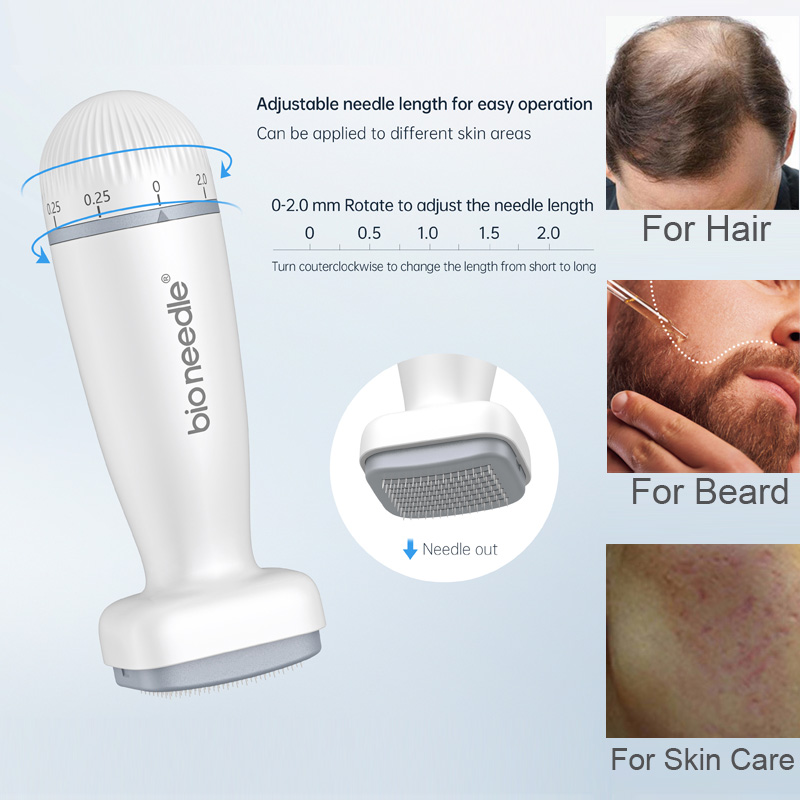 Bio Needle 120 Hair Derma Stamp Microneedle for Beard Hair Growth Skin ...