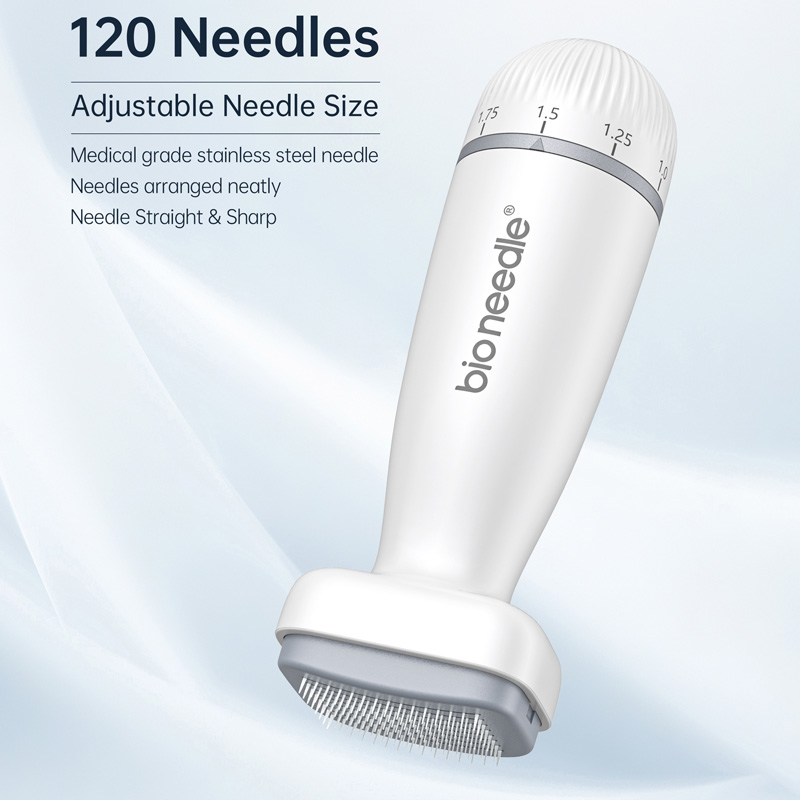 Bio Needle 120 Hair Derma Stamp Microneedle for Beard Hair Growth Skin ...