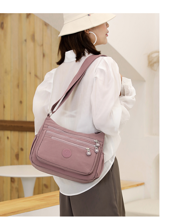 Women's shoulder bag, crossbody bag, multi zipper pocket bag, casual ...